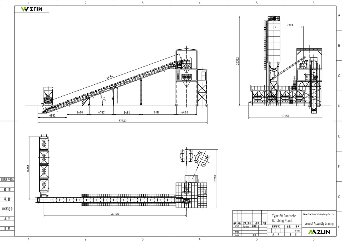 HZS60 Mixing Concrete Batching Plant - Henan Zlin Heavy Industry Co., LTD