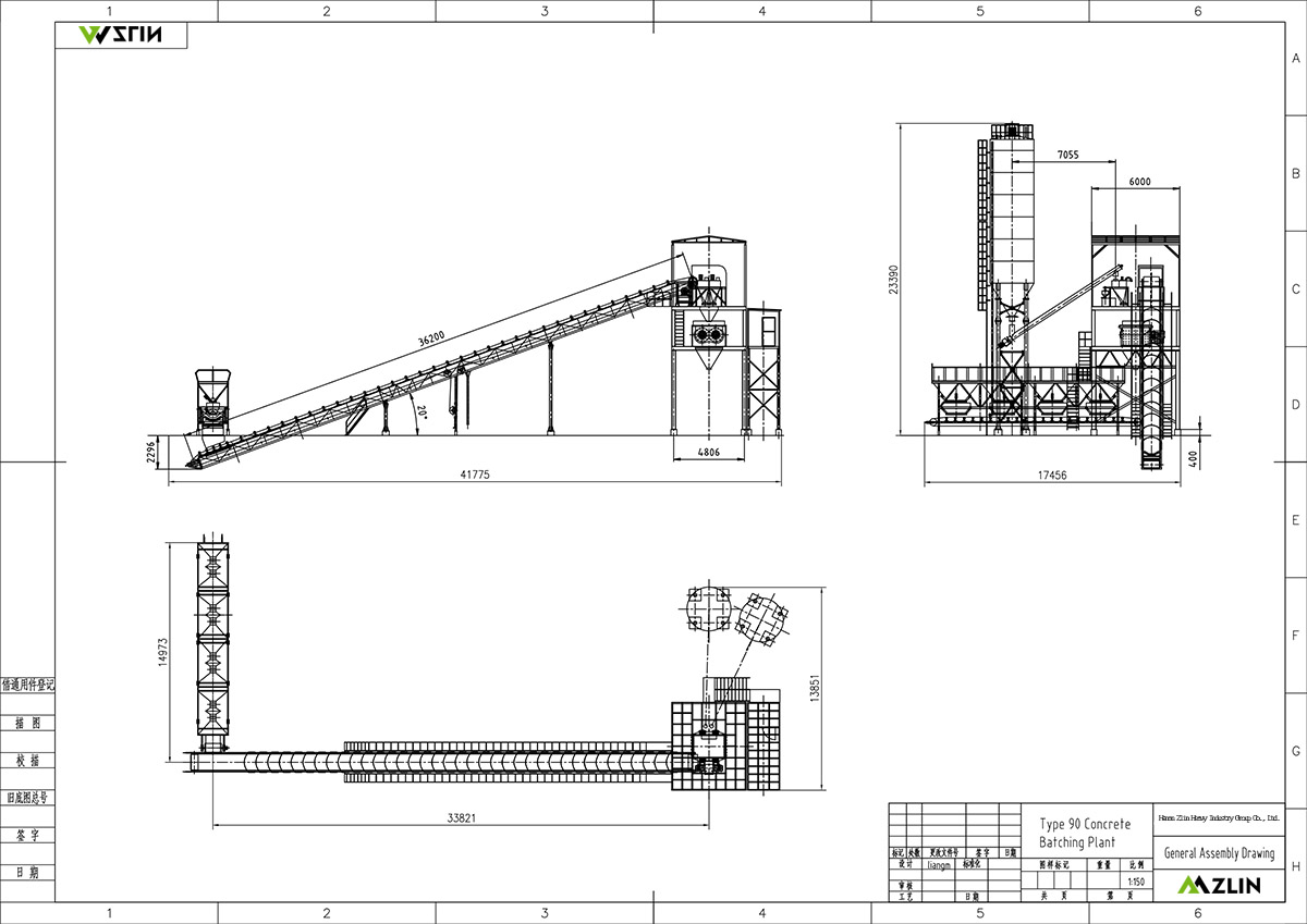 HZS90 Mixing Concrete Batching Plant - Henan Zlin Heavy Industry Co., LTD