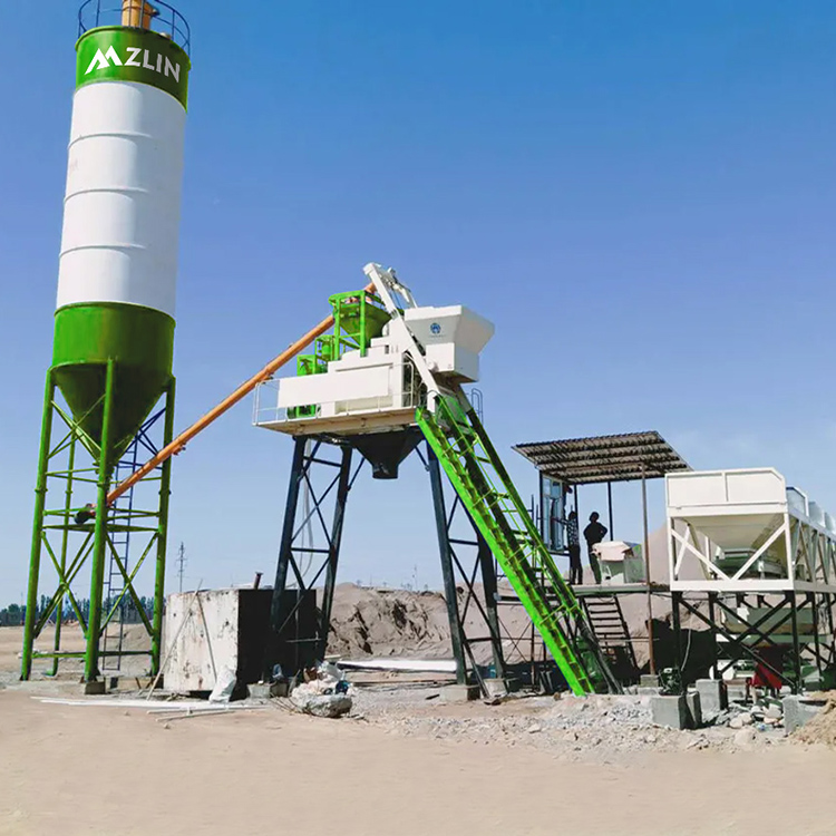 HZS35 Mini Mixing Concrete Batching Plant - Henan Zlin Heavy Industry ...