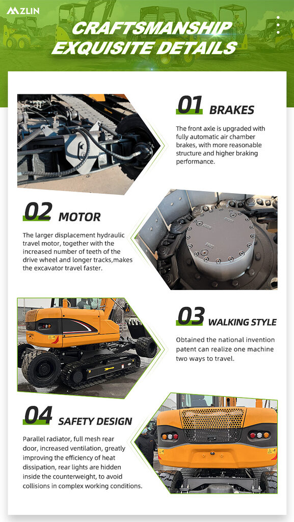 Wheeled Crawler Excavators - Henan Zlin Heavy Industry Co., LTD