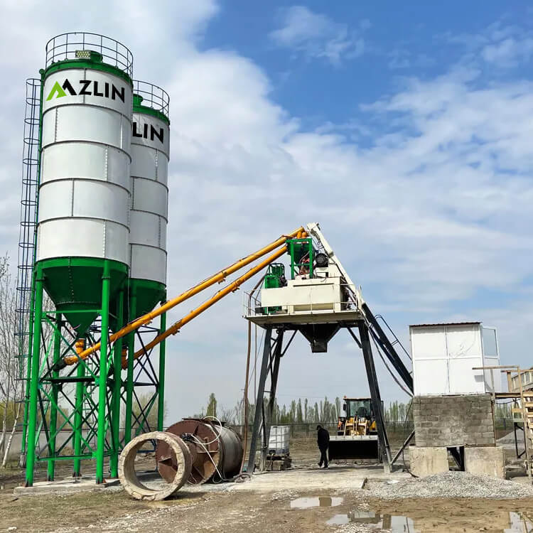 HZS75 Mixing Concrete Batching Plant - Henan Zlin Heavy Industry Co., LTD